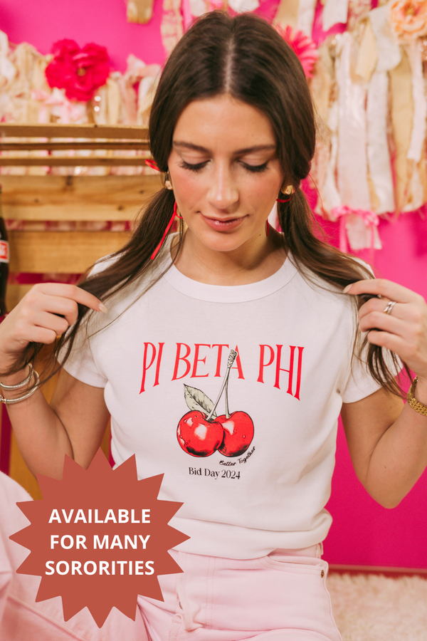 Cherry Bomb Bid Day Baby Tee - Emerson Coast