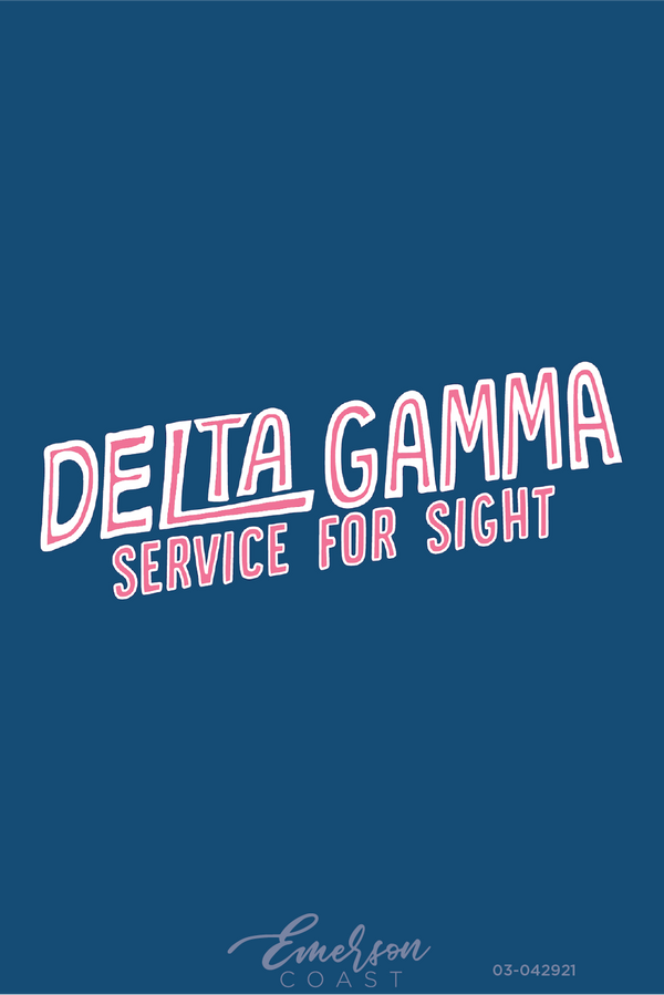 Delta Gamma Service For Sight Philanthropy Tee - Emerson Coast
