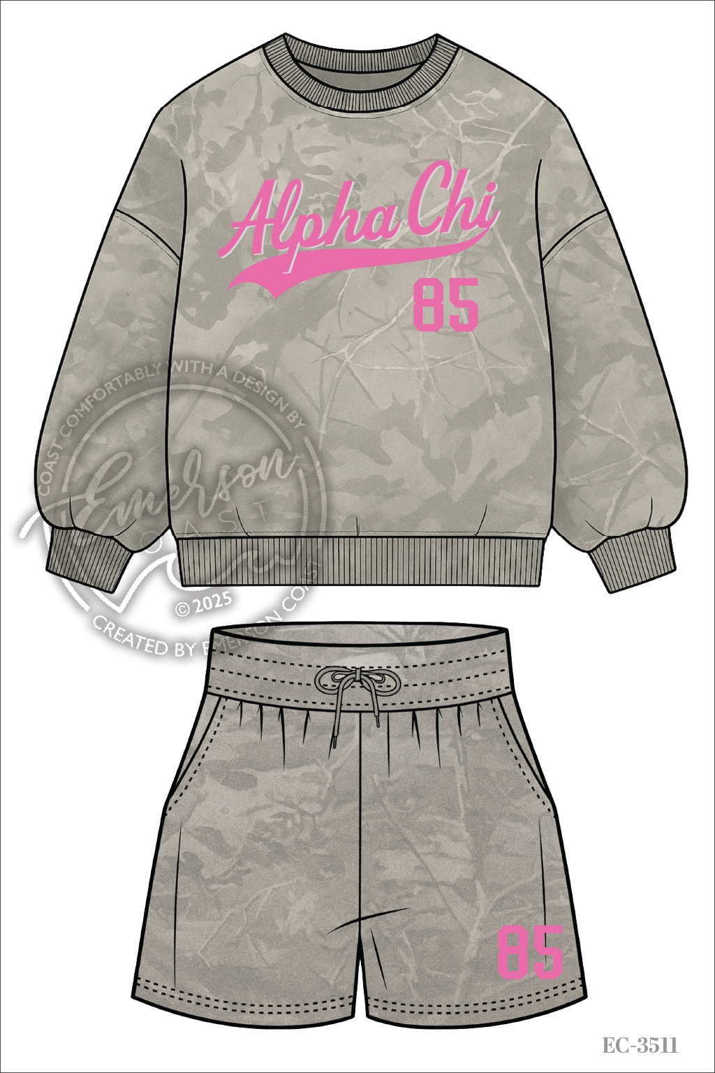 Alpha Chi Omega Camo Matching Set - Emerson Coast