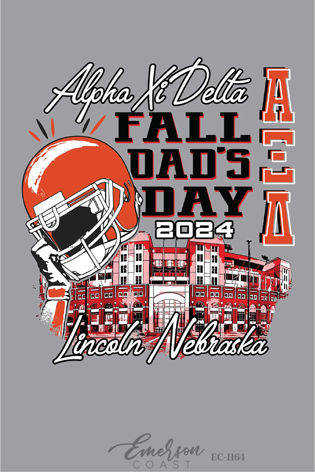 Alpha Xi Delta Nebraska Lincoln Dad's Day T-Shirt - Emerson Coast