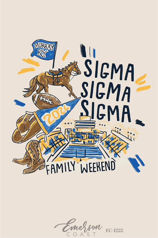 Sigma Sigma Sigma Murray State Family Weekend T-Shirt - Emerson Coast
