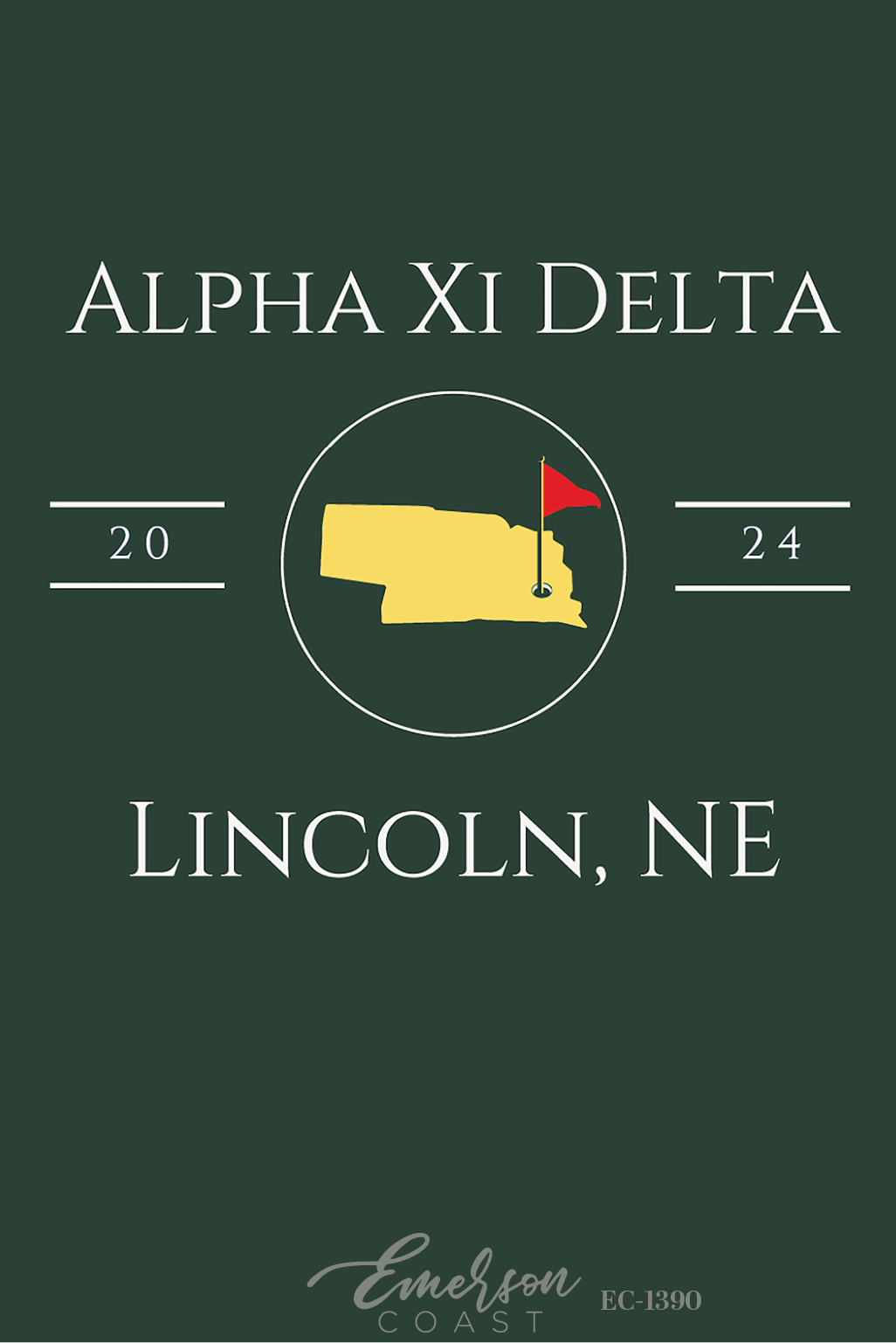 Alpha Xi Delta Nebraska Dad's Weekend Golf T-Shirt - Emerson Coast
