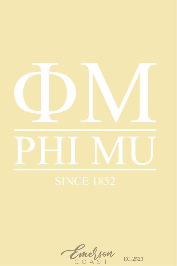 Phi Mu Yellow Recruitment Slouchy Tee for Comfort - Emerson Coast