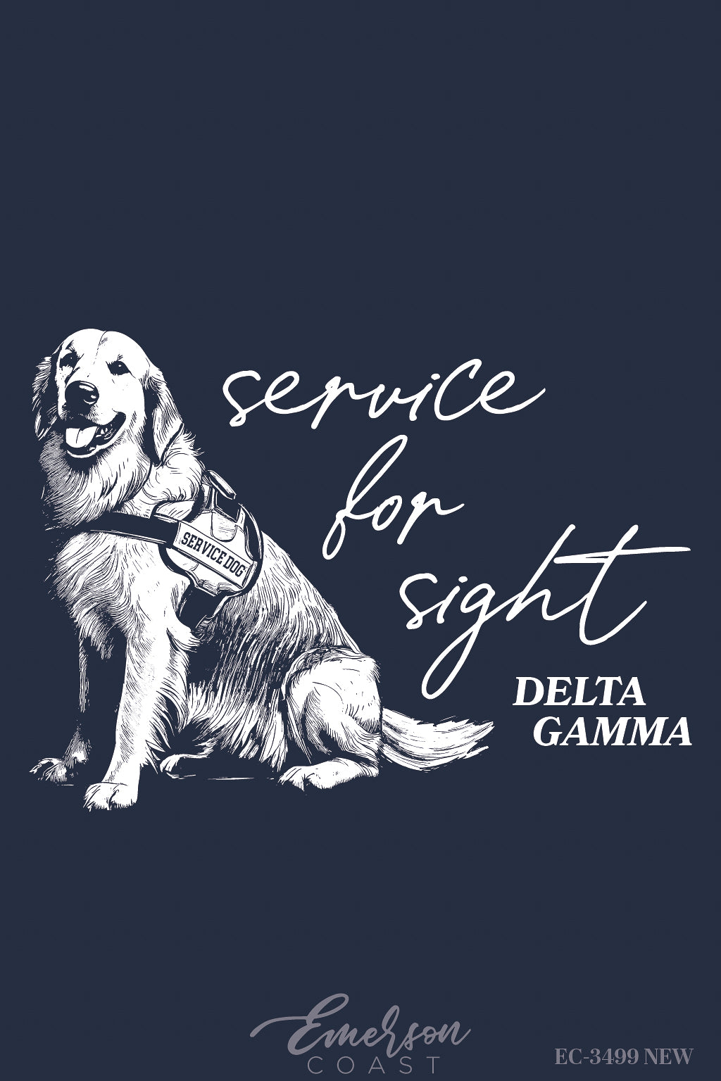 Delta Gamma Service For Sight Service Dog Baby Tee - Emerson Coast