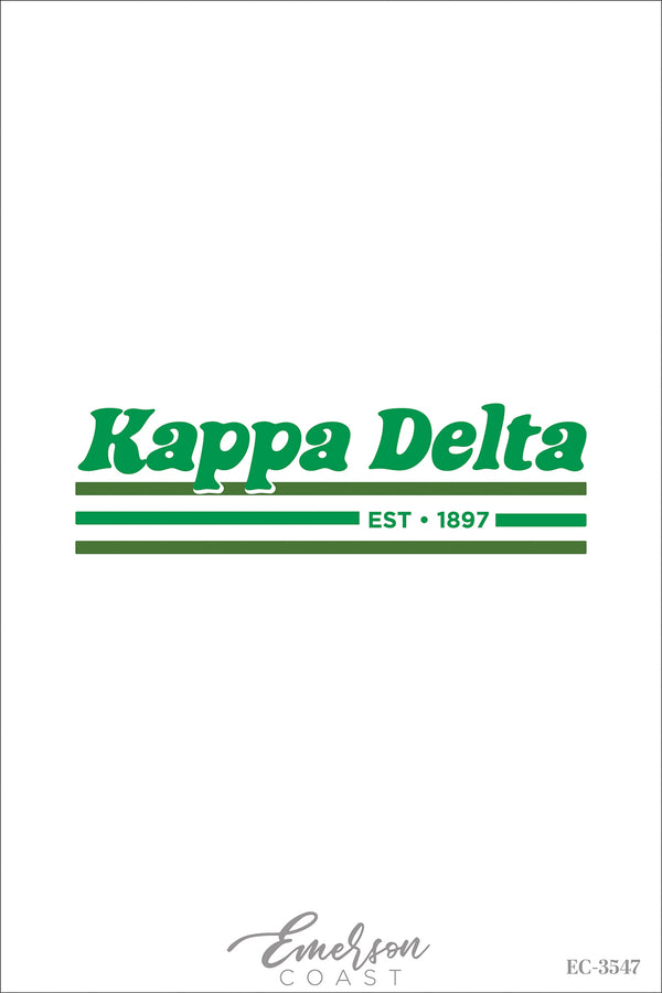 Kappa Delta Green Lines Recruitment Philanthropy Tee - Emerson Coast