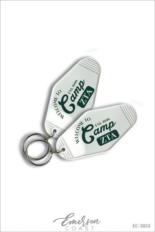 Zeta Tau Alpha Camp Theme Bid Day Keychain Gift Idea - Emerson Coast