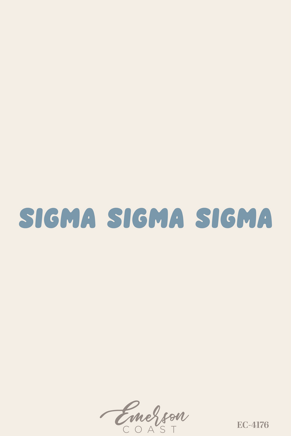 Sigma Sigma Sigma Bubble Font Tank Set - Emerson Coast