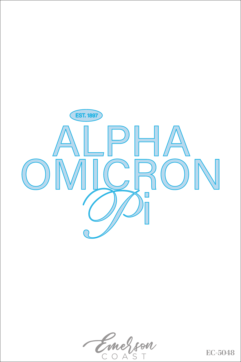 Alpha Omicron Pi Simple Recruitment T-Shirt - Emerson Coast