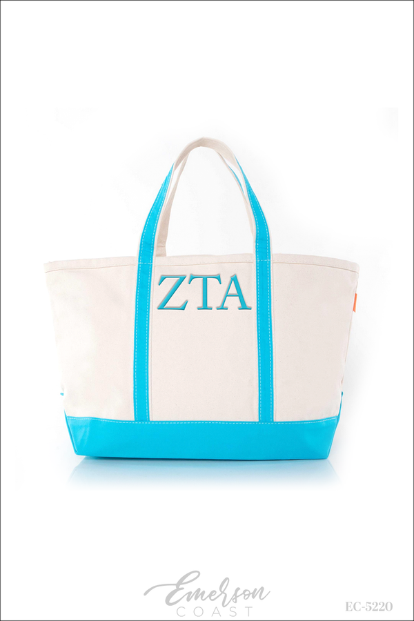 Zeta Tau Alpha Embroidered Tote - Emerson Coast