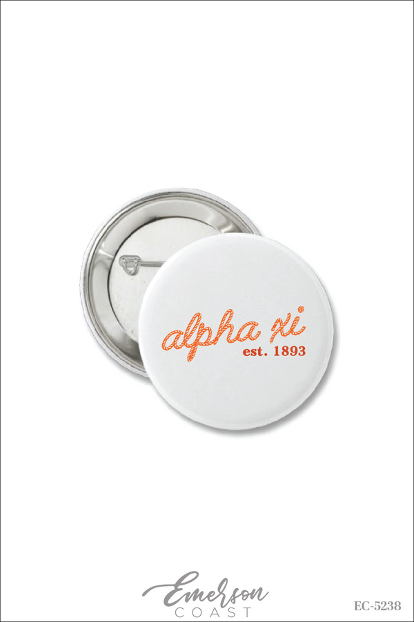 Alpha Xi Delta Western Bid Day Button - Emerson Coast