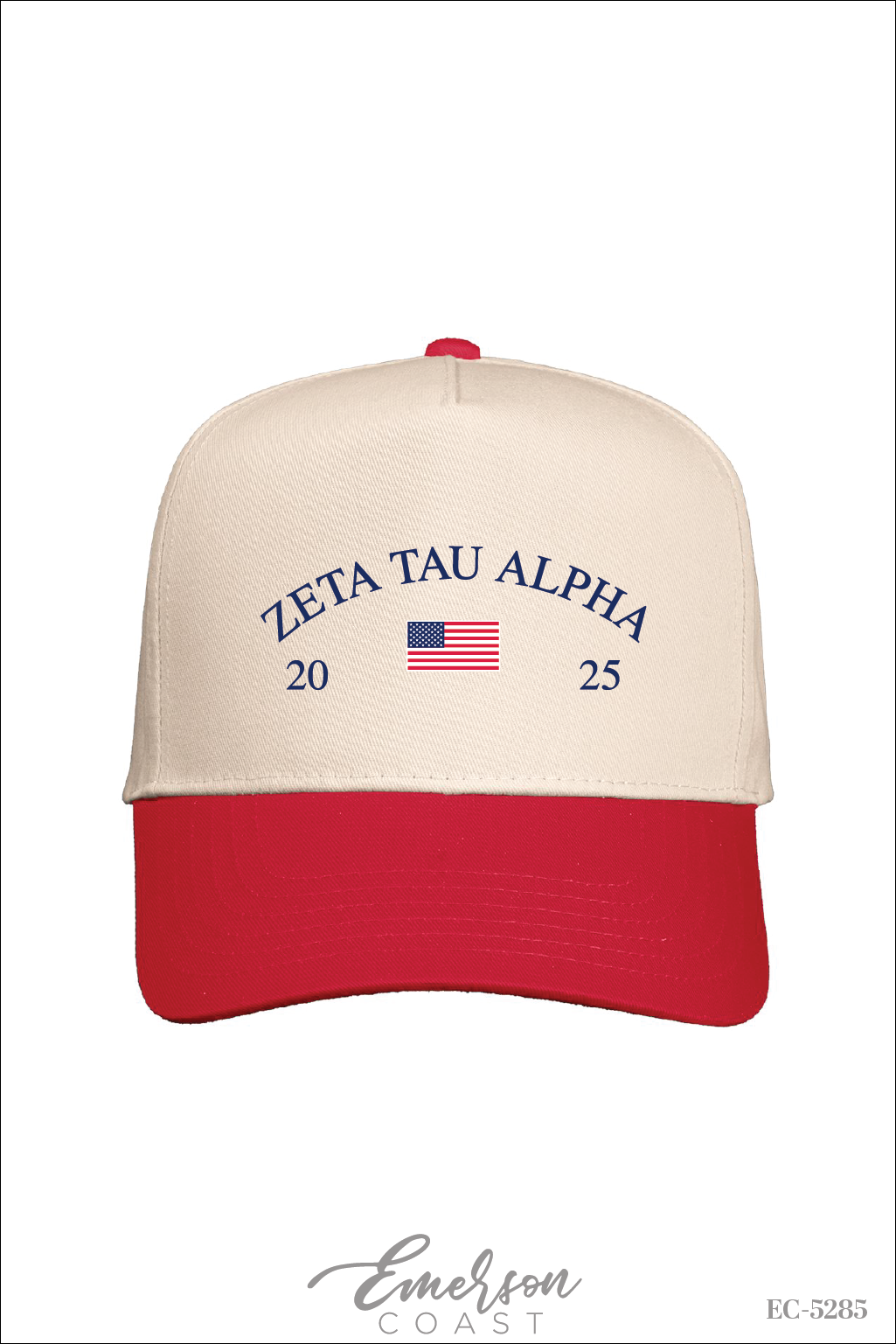 Zeta Tau Alpha American Flag Trucker Hat - Emerson Coast
