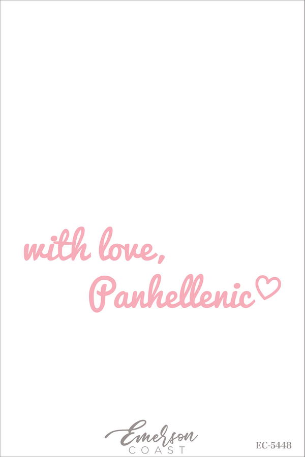 Panhellenic University Of Central Missouri Cursive T-Shirt - Emerson Coast