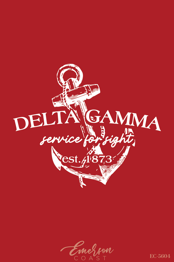 Delta Gamma Service For Sight Anchor T-Shirt - Emerson Coast