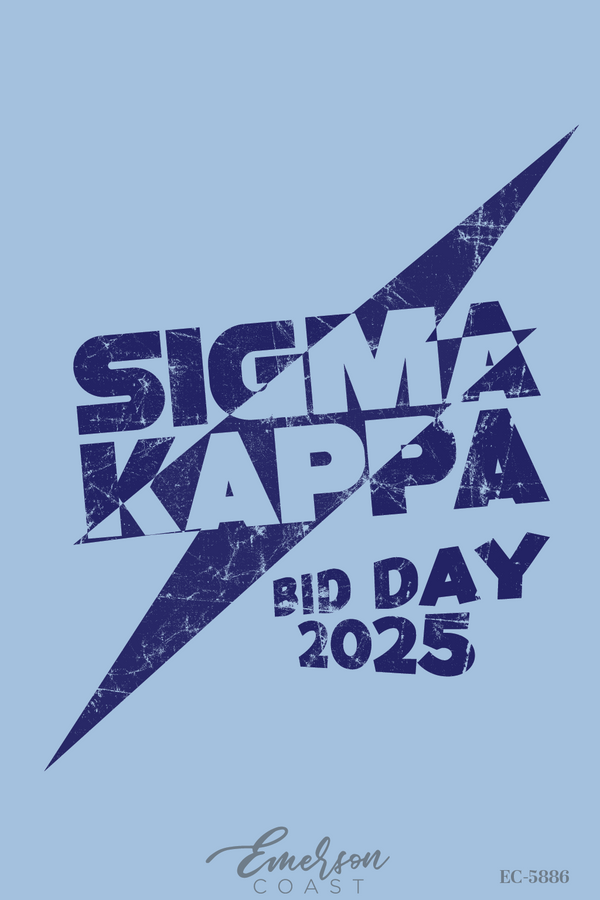 Sigma Kappa Lightning Bolt Bid Day Tee - Emerson Coast