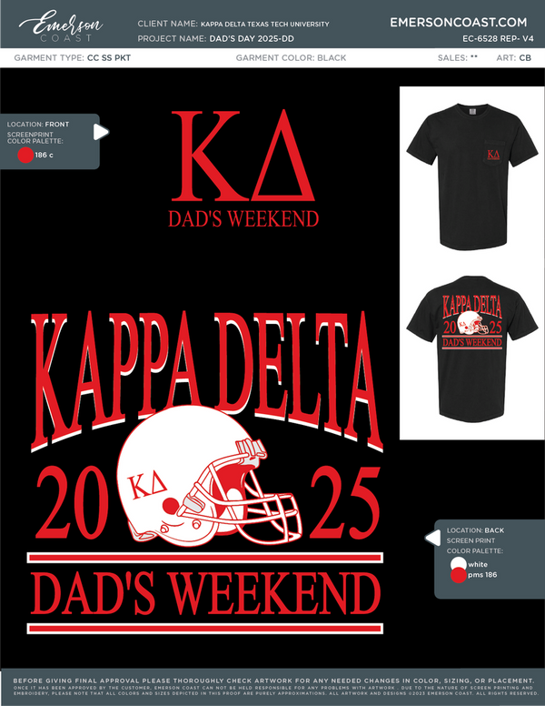 EC-6528 REP Kappa Delta Texas Tech University Dad's Day 2025-DD ...