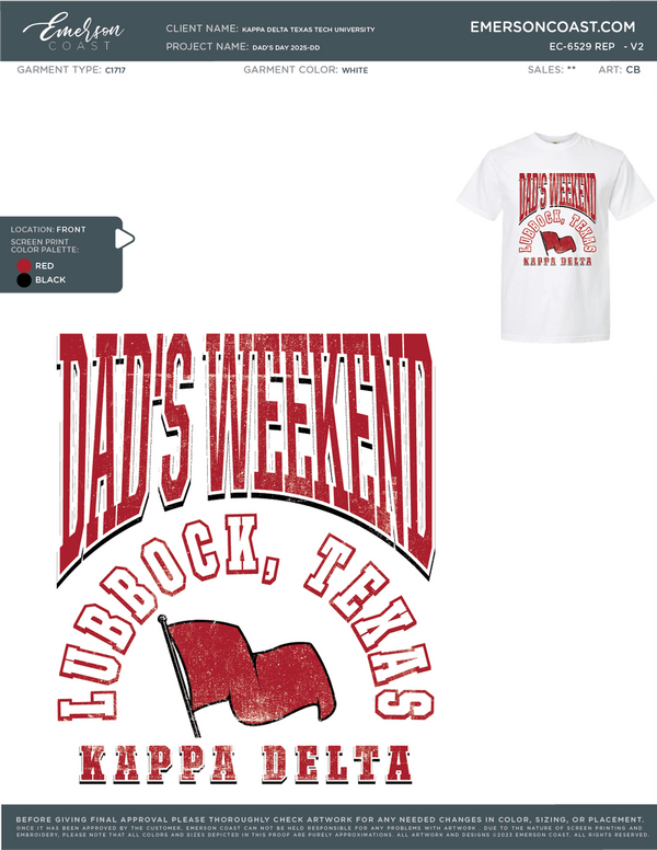 EC-6529 REP Kappa Delta Texas Tech University Dad's Day 2025-DD ...
