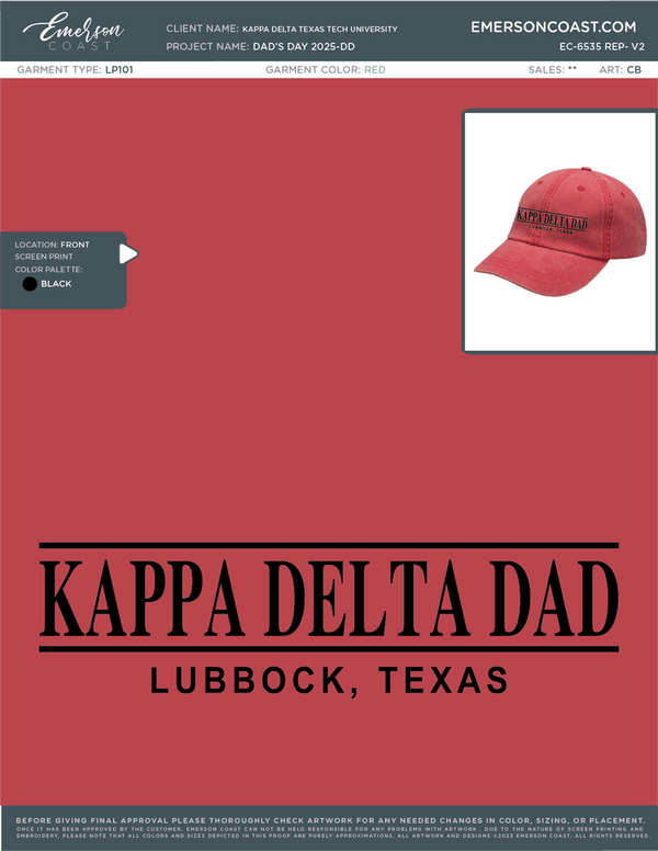 EC-6535 REP Kappa Delta Texas Tech University Dad's Day 2025-DD ...