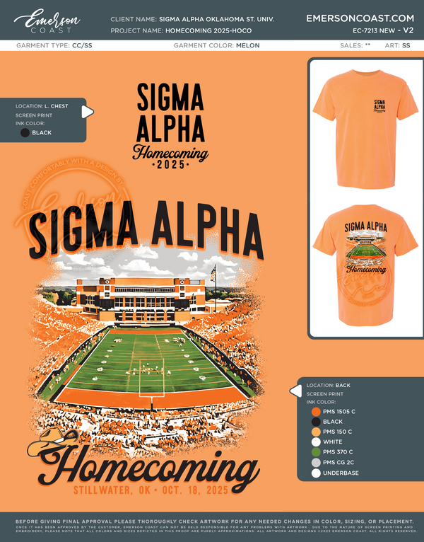 EC-7213 NEW Sigma Alpha Oklahoma State University Homecoming 2025-HOCO ...