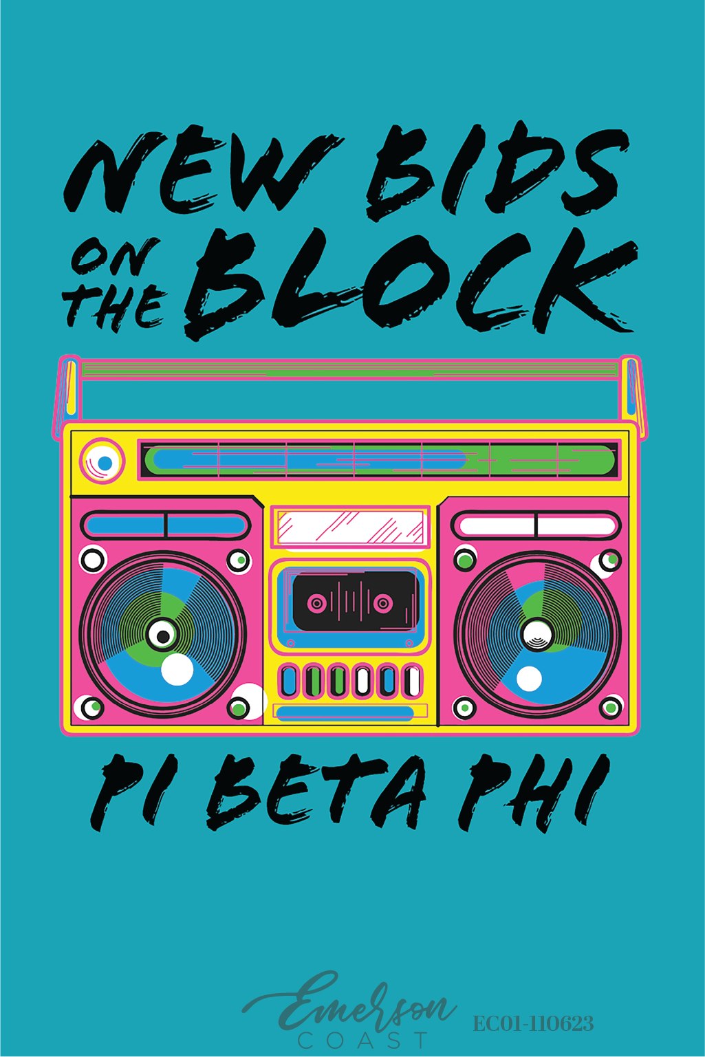 Pi Beta Phi New Bids On The Block Bid Day T-Shirt - Emerson Coast