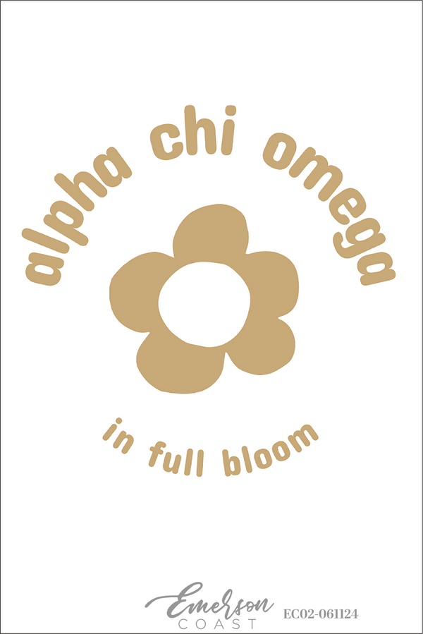 Alpha Chi Omega In Full Bloom Bid Day T-Shirt - Emerson Coast