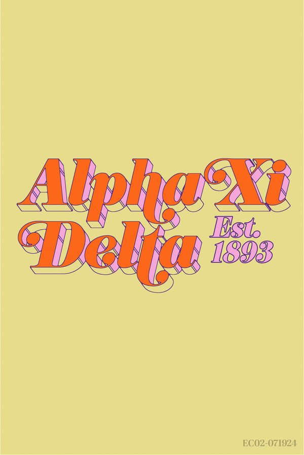 Alpha Xi Delta University of Georgia Bright Recruitment Tee - Emerson Coast