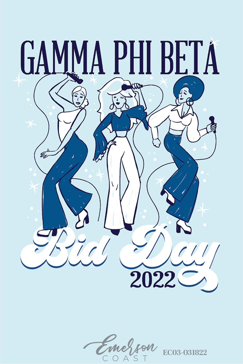 Gamma Phi Beta Disco Girls Bid Day T-Shirt - Emerson Coast