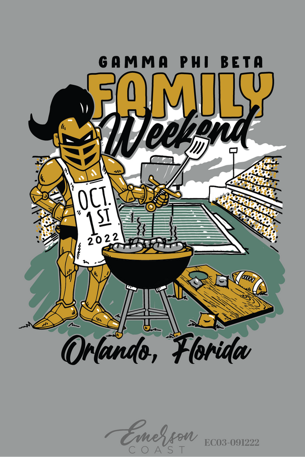 Gamma Phi Beta UCF Parents Weekend T-Shirt - Emerson Coast