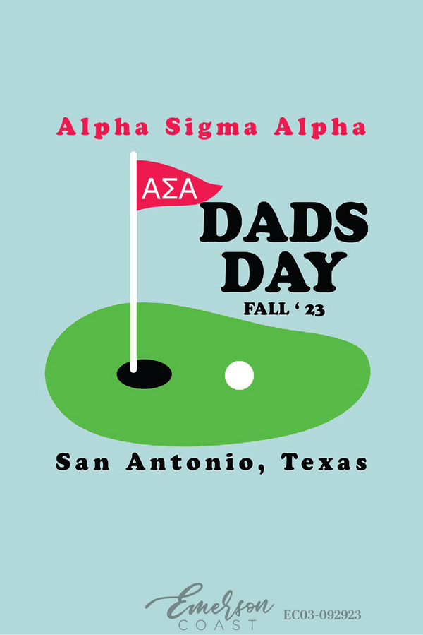Alpha Sigma Alpha UT San Antonio Dad's Day Golf Tee - Emerson Coast
