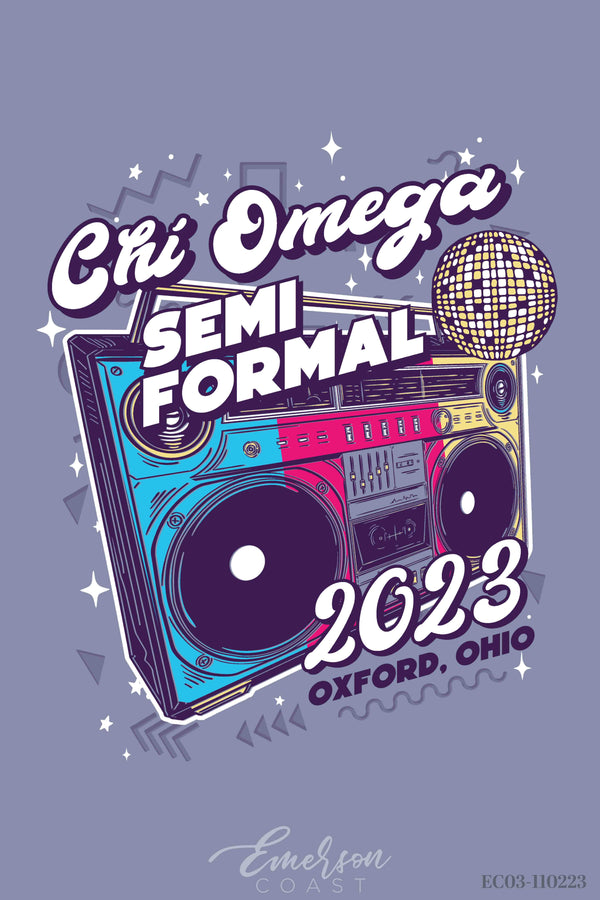 Chi Omega Miami University Semi Formal T-shirt - Emerson Coast
