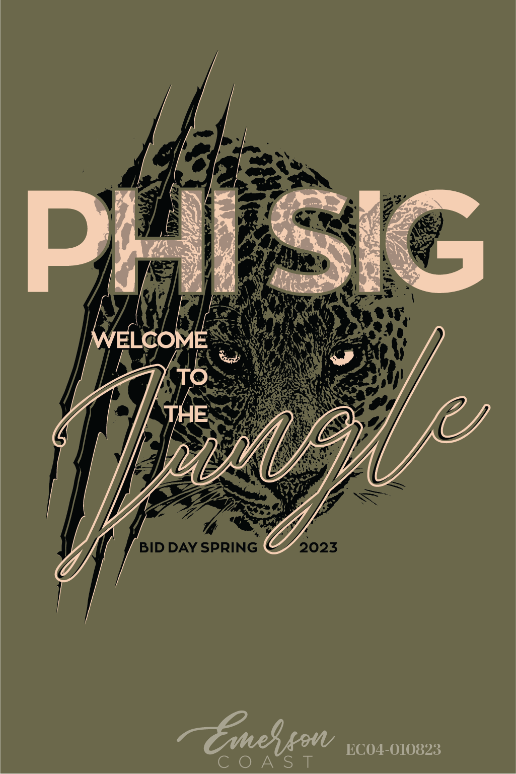 Phi Sigma Sigma Welcome To The Jungle Bid Day T-Shirt - Emerson Coast