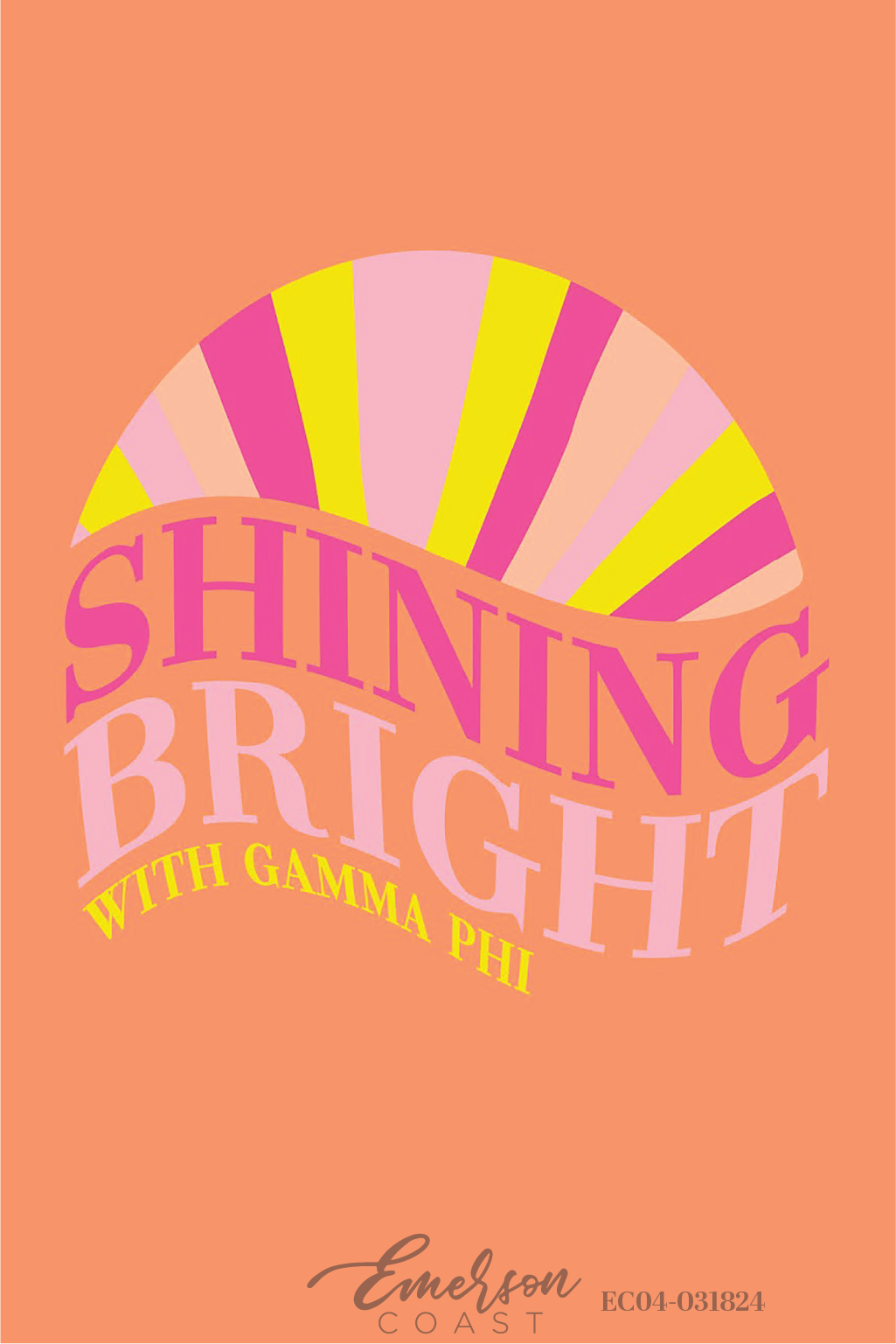 Gamma Phi Beta Shining Bright Bid Day T-Shirt - Emerson Coast