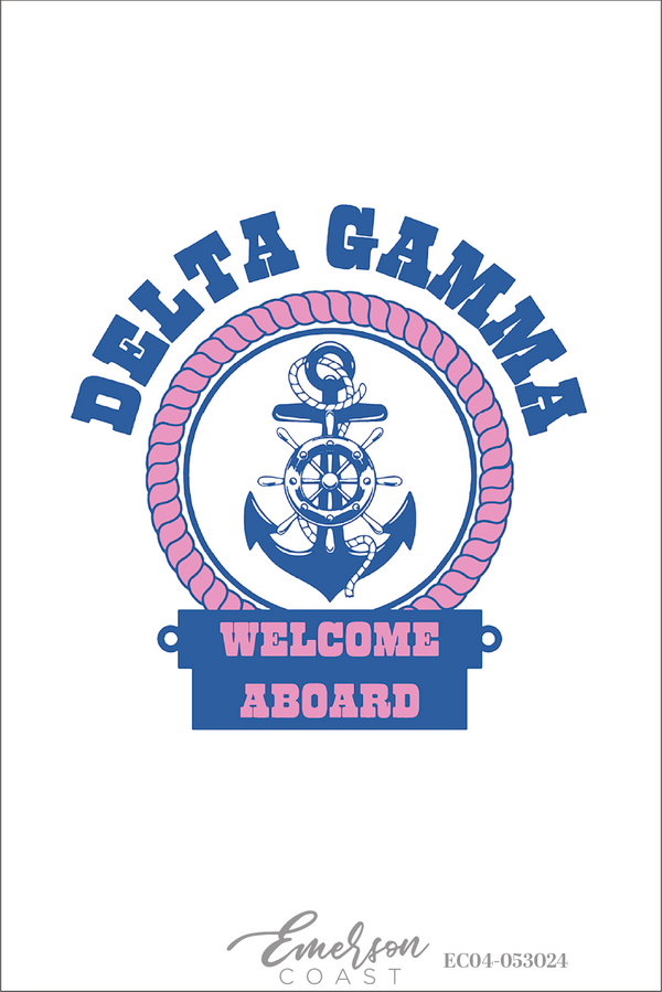 Delta Gamma Welcome Aboard Bid Day T-Shirt - Emerson Coast