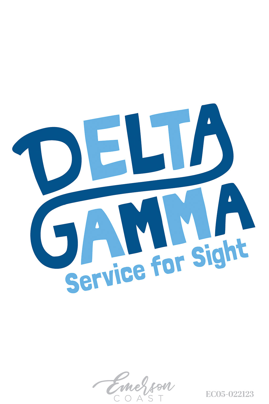 Delta Gamma Blue Service For Sight Tshirt - Emerson Coast