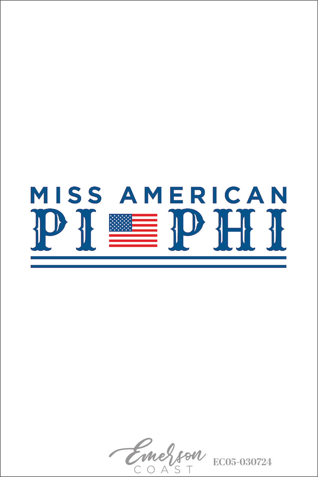 Pi Beta Phi Miss American Pi Phi Bid Day T-Shirt - Emerson Coast