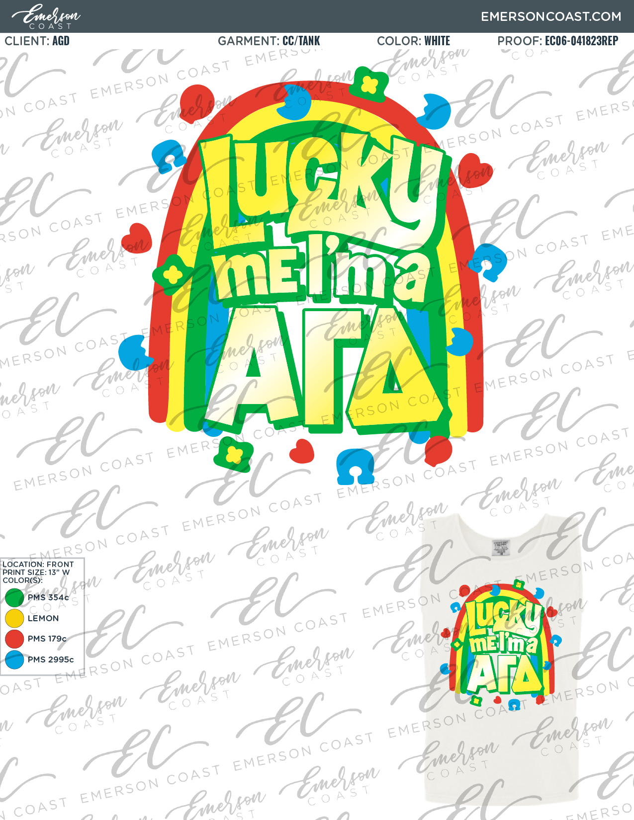 Alpha Gamma Delta Lucky Me Bid Day - Emerson Coast