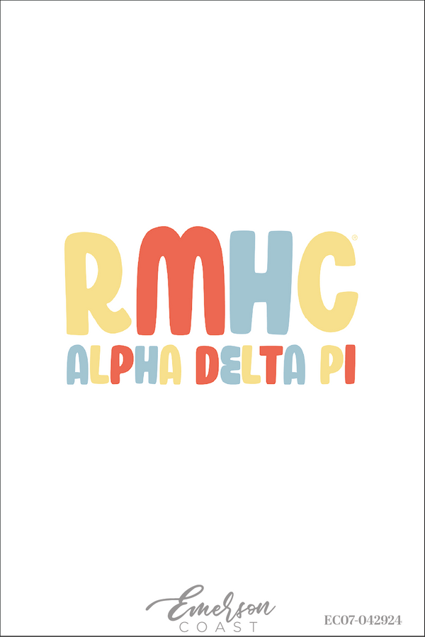 Alpha Delta Pi RMHC Philanthropy T-Shirt for Charity - Emerson Coast