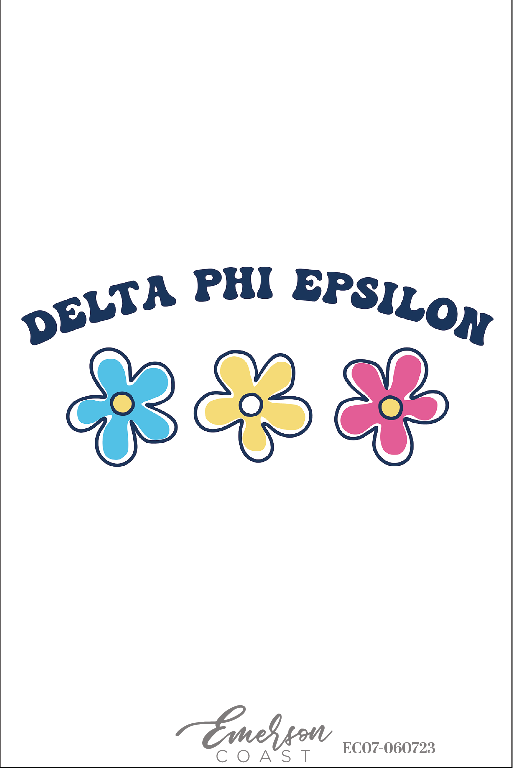 Delta Phi Epsilon Simple Flowers Recruitment Tank Top - Emerson Coast