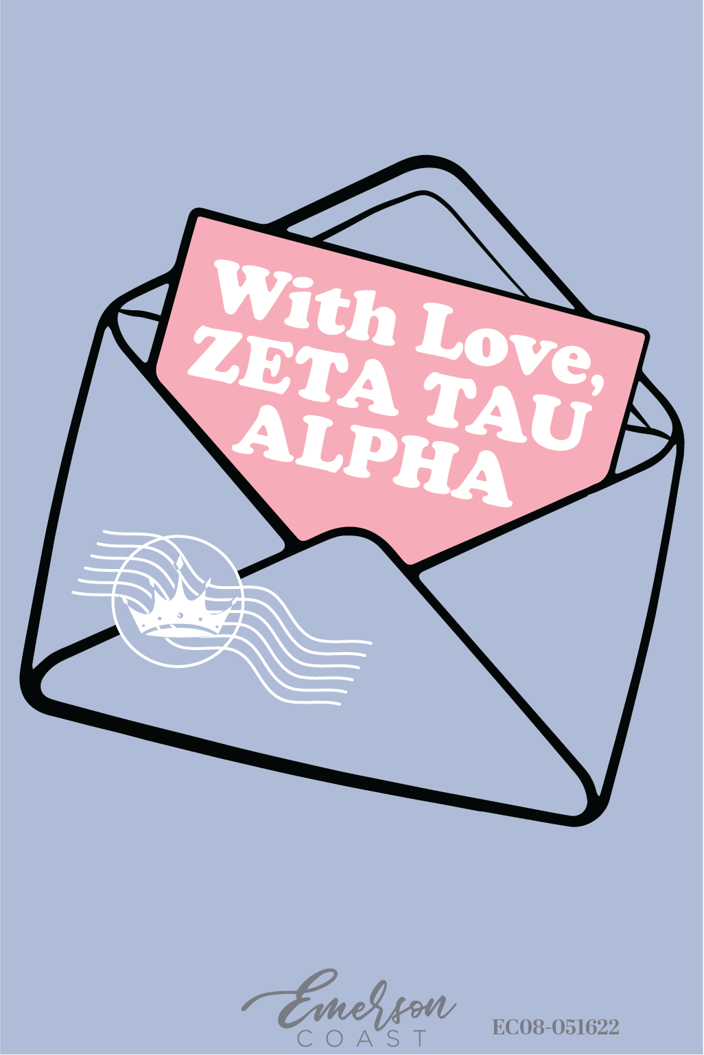 Zeta Tau Alpha With Love Recruitment Tee for Fans - Emerson Coast