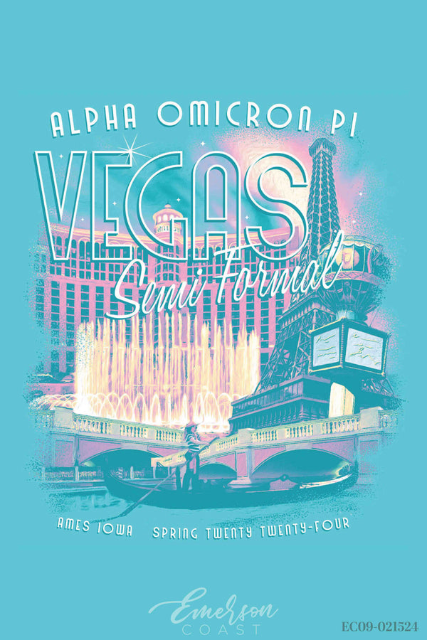 Alpha Omicron Pi Iowa State University Semi Formal T-shirt - Emerson Coast