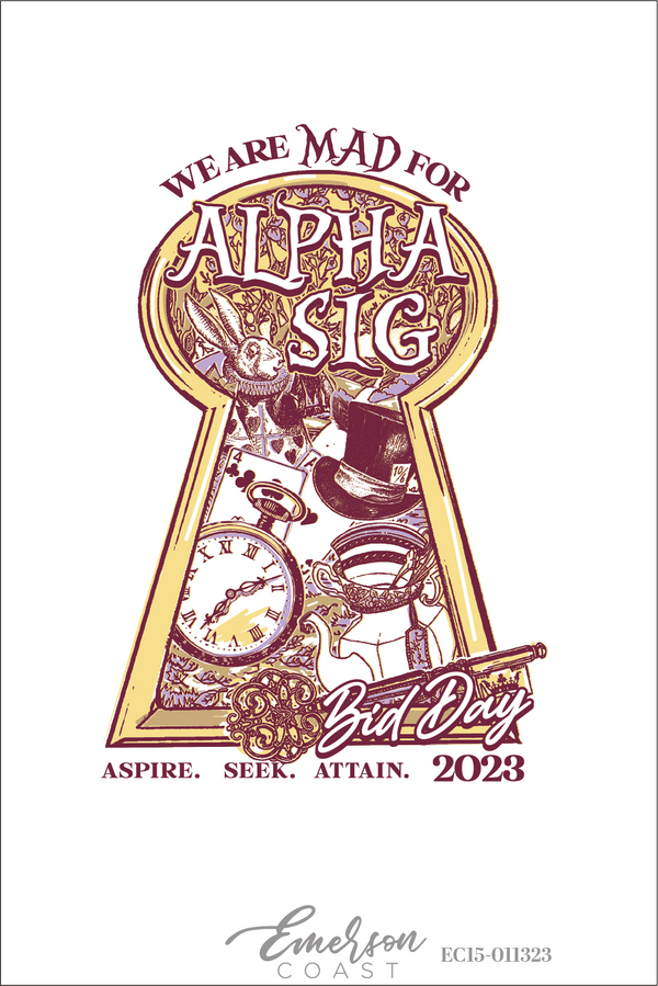Alpha Sigma Alpha Mad Hatter Bid Day T-Shirt - Emerson Coast