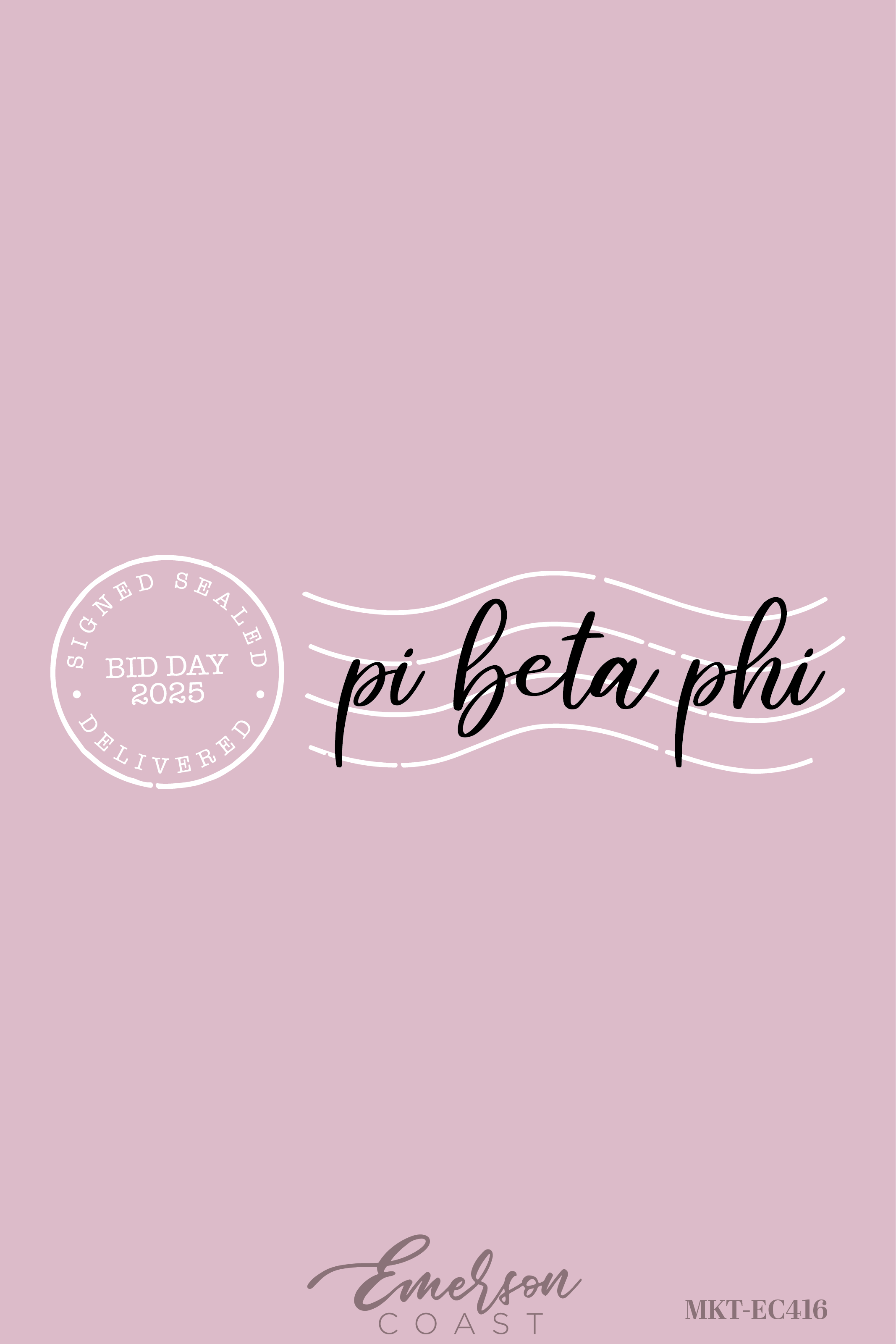 Pi Beta Phi Signed Sealed Delivered Bid Day Tshirt - Emerson Coast