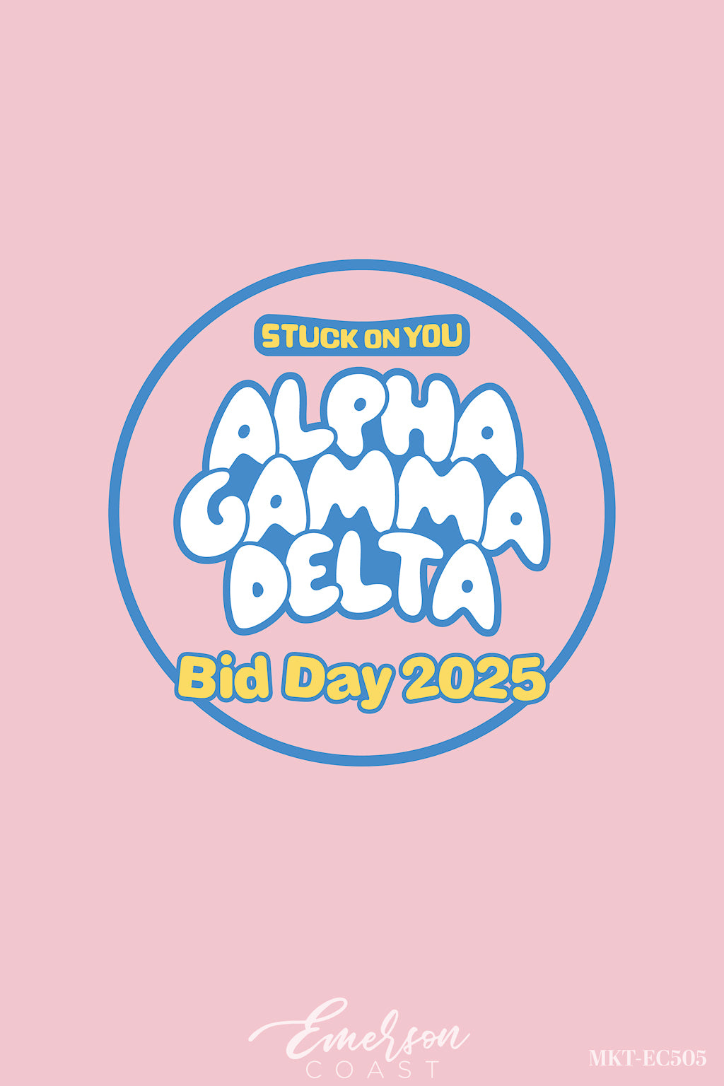Alpha Gamma Delta Stuck On You Bid Day Tee - Emerson Coast