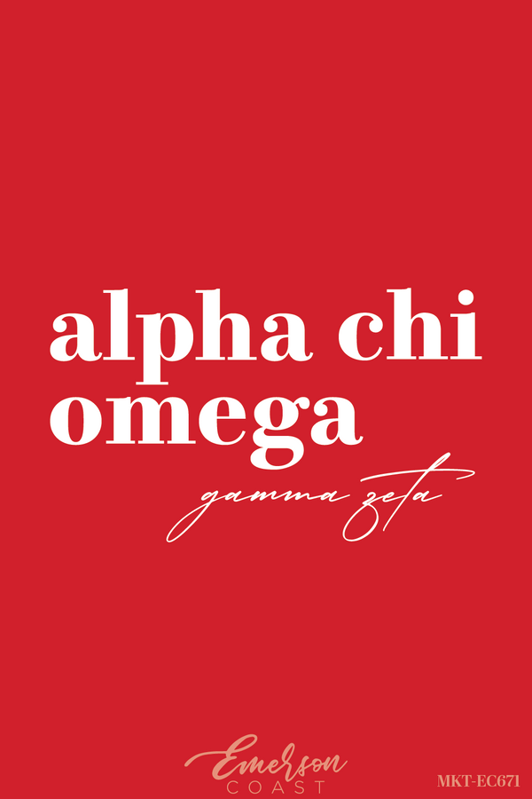 Alpha Chi Omega Red Recruitment Baby Tank Top - Emerson Coast