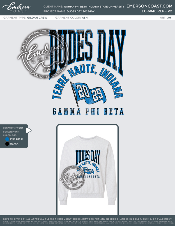 EC-6846 REP Gamma Phi Beta Indiana State University Dudes Day 2025-FW ...