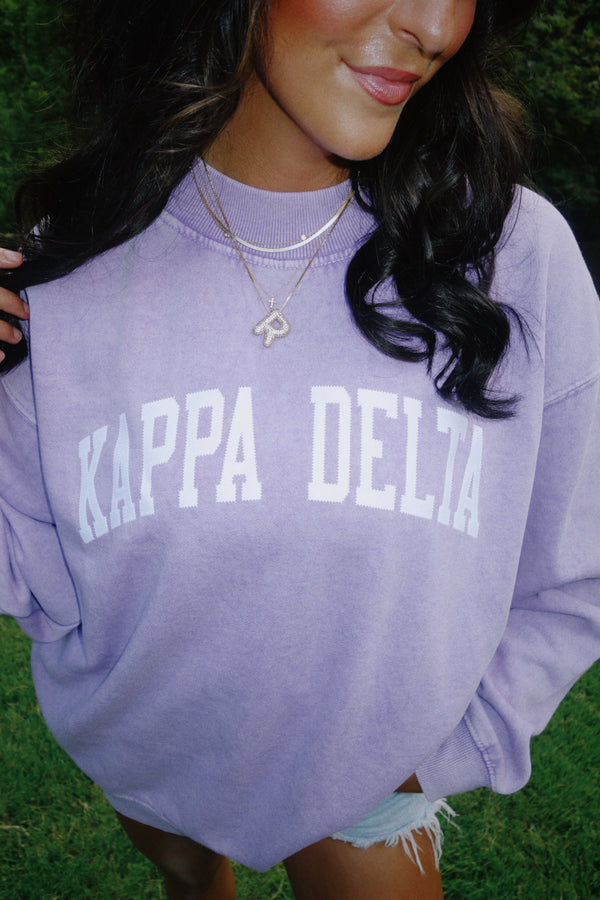Kappa Delta Purple Mock Neck Sweatshirt - Emerson Coast