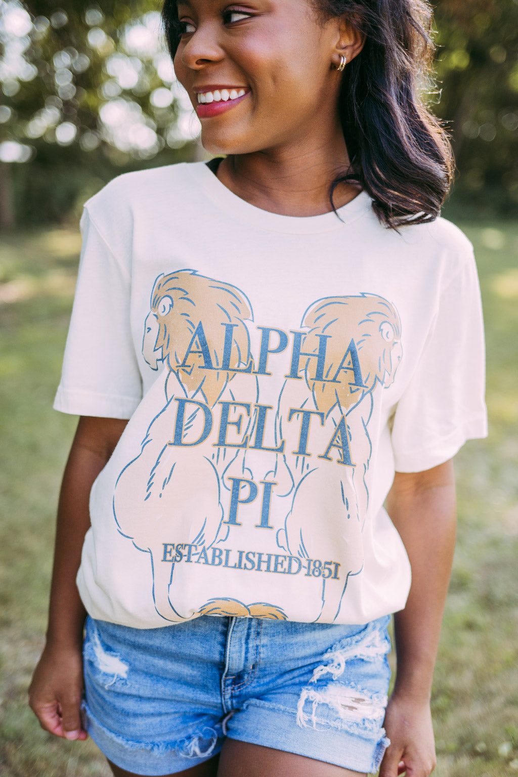 ADPi Two Lions Tee - Emerson Coast