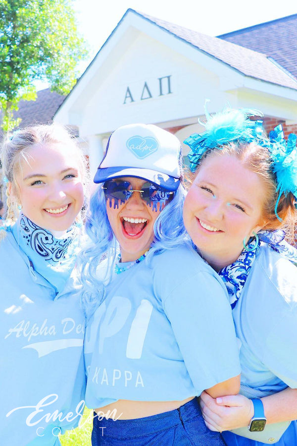 Alpha Delta Pi Shades of Blue Tshirt - Emerson Coast