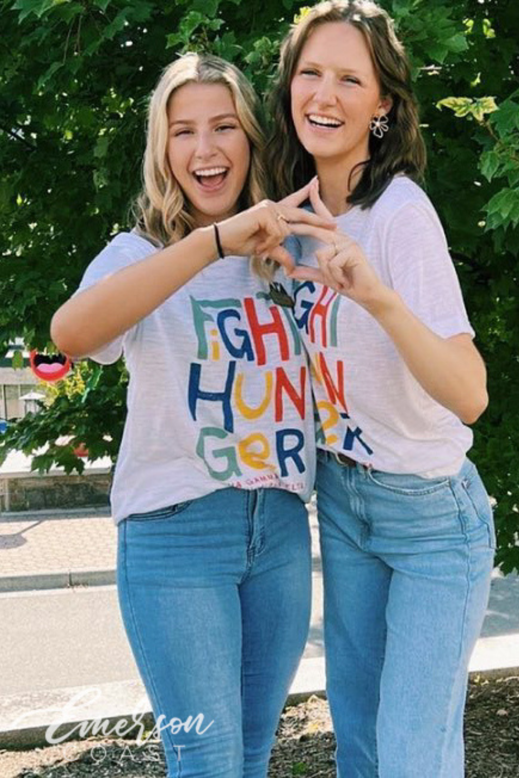 Alpha Gamma Delta Fight Hunger Slub Tshirt - Emerson Coast