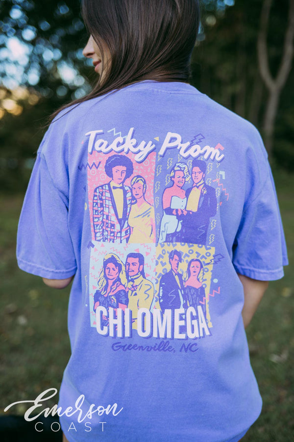 Chi Omega Tacky Prom Tshirt - Emerson Coast