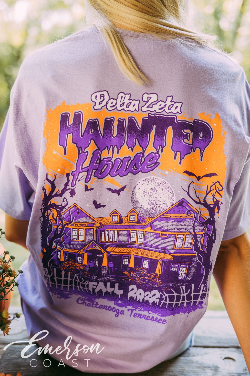 Delta Zeta Haunted House Shirt - Emerson Coast